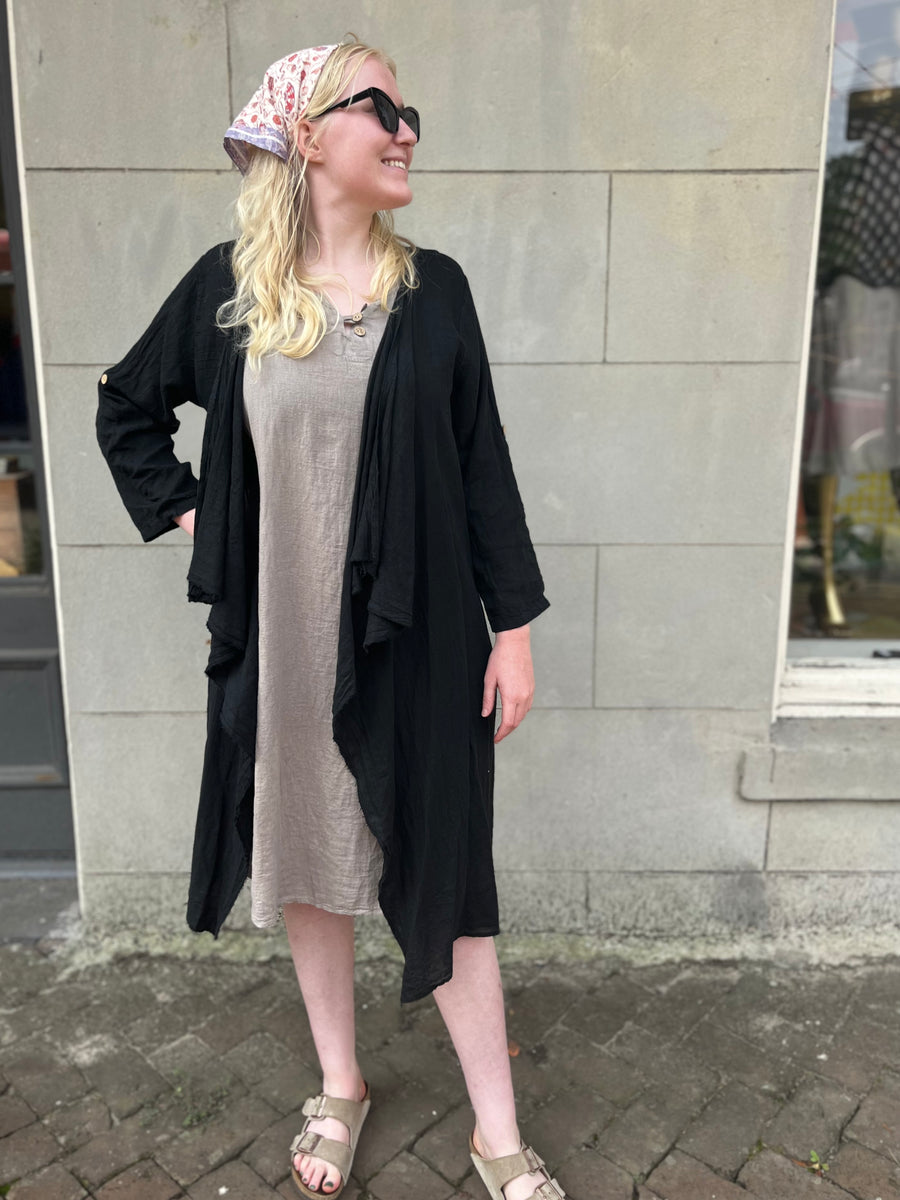 The Linen Open Duster (color options) – Custard Boutique
